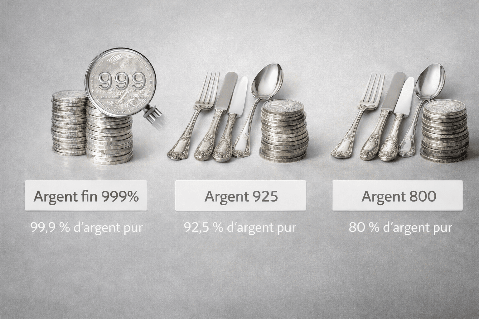Prix de l’argent aujourd’hui : kilo, 925, 800, estimation